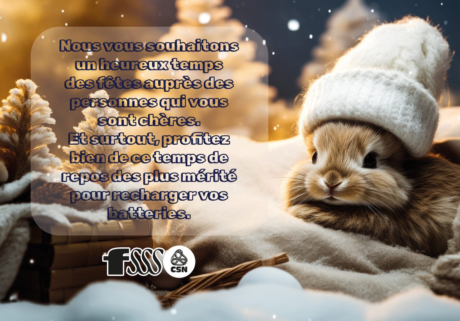 FSSS-CSN | 🎄 Nos meilleurs vœux pour le temps des fêtes • FSSS-CSN