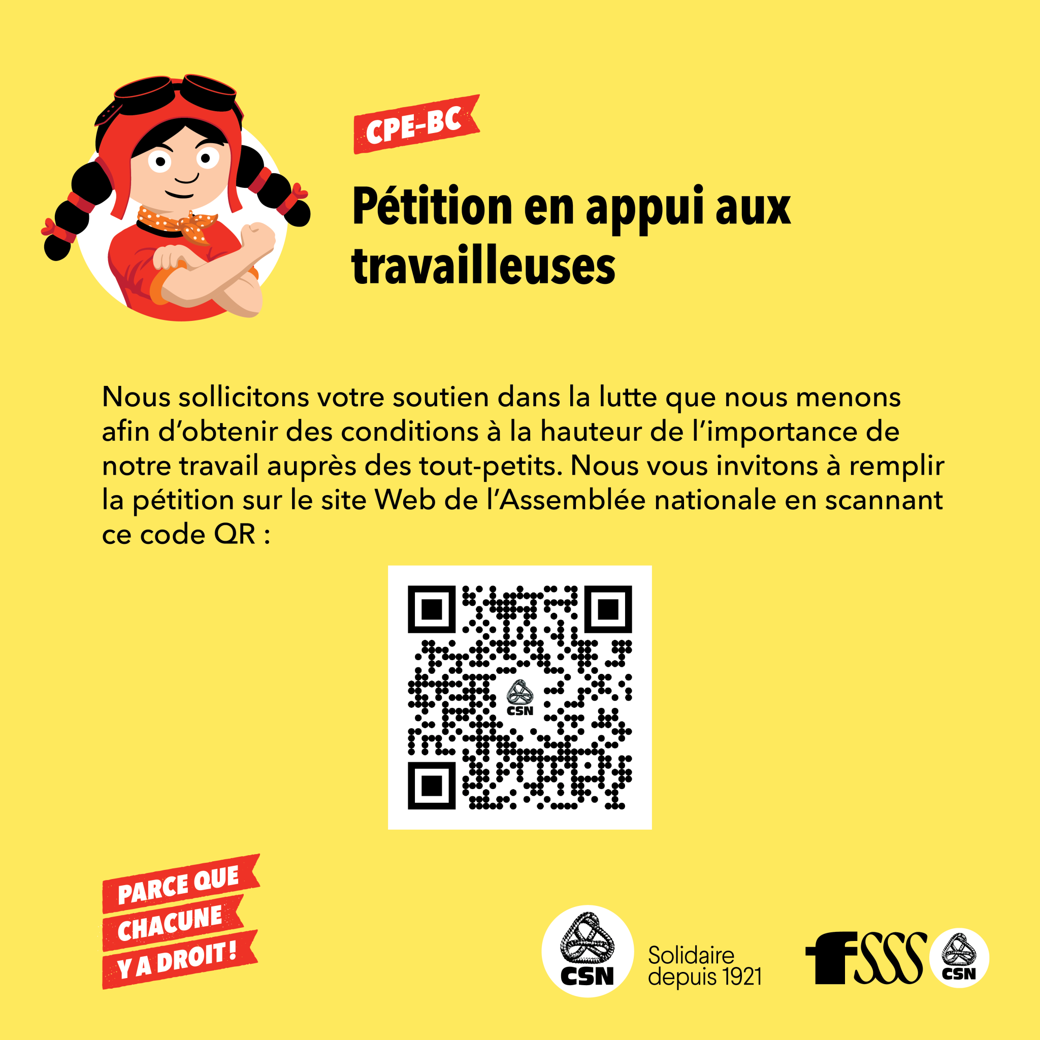 FSSS-CSN | Pétition pour l’amélioration des conditions de travail dans le réseau des CPE • FSSS-CSN